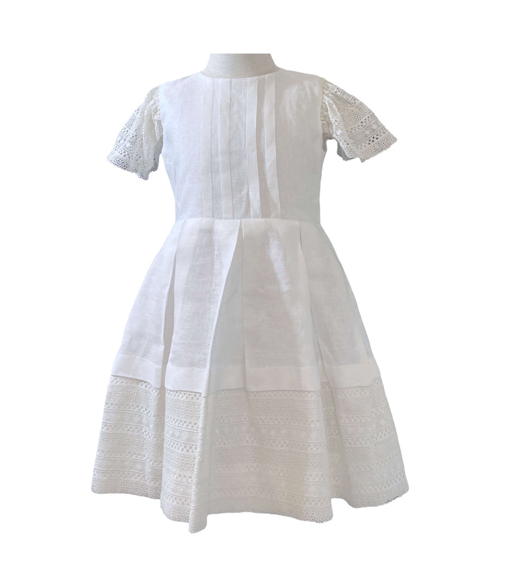 El Faldellin by Surelis White Linen Dress 4T - New – Miena