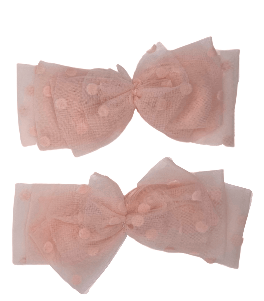 Edith Cardona Big Dotted Tulle Bow Set: Pink - New – Miena